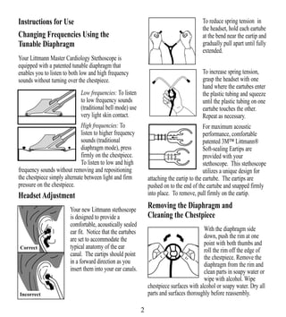 Littmann master cardiology - Ống nghe dành cho chuyên khoa tim mạch. | PDF