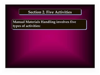 Manual materials handling | PPSX