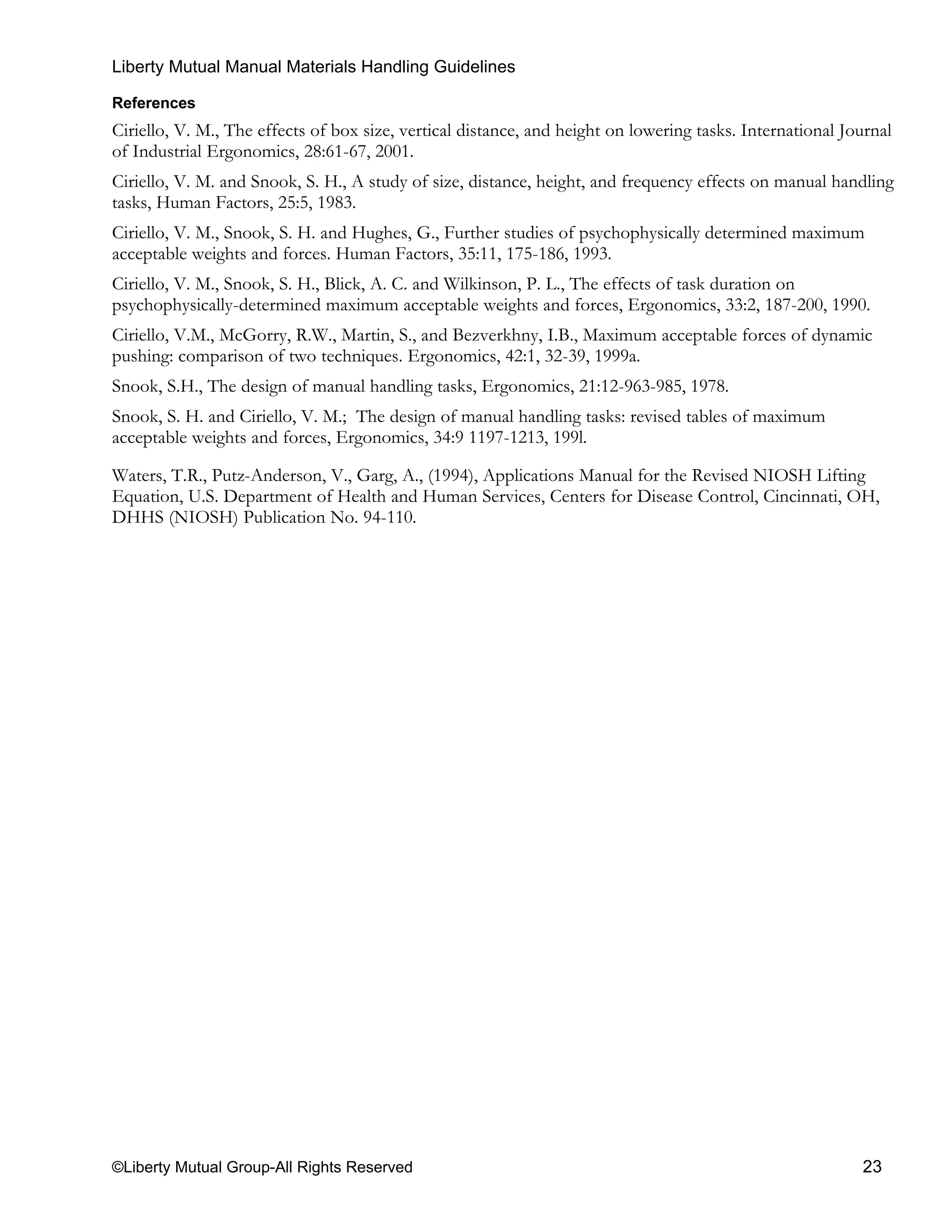 Manual materials handling guidelines | PDF