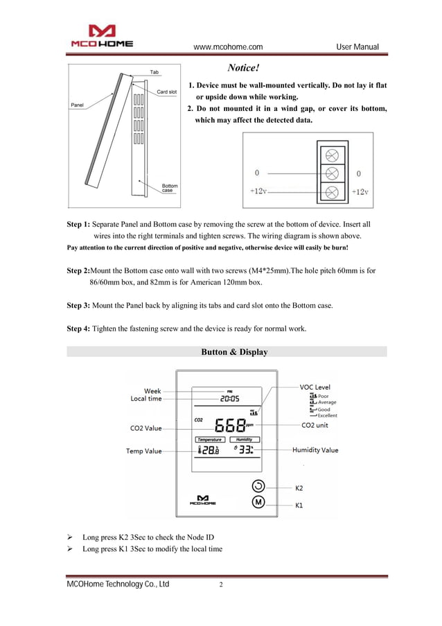 Manual MH9 CO2 MCOHOME | PDF
