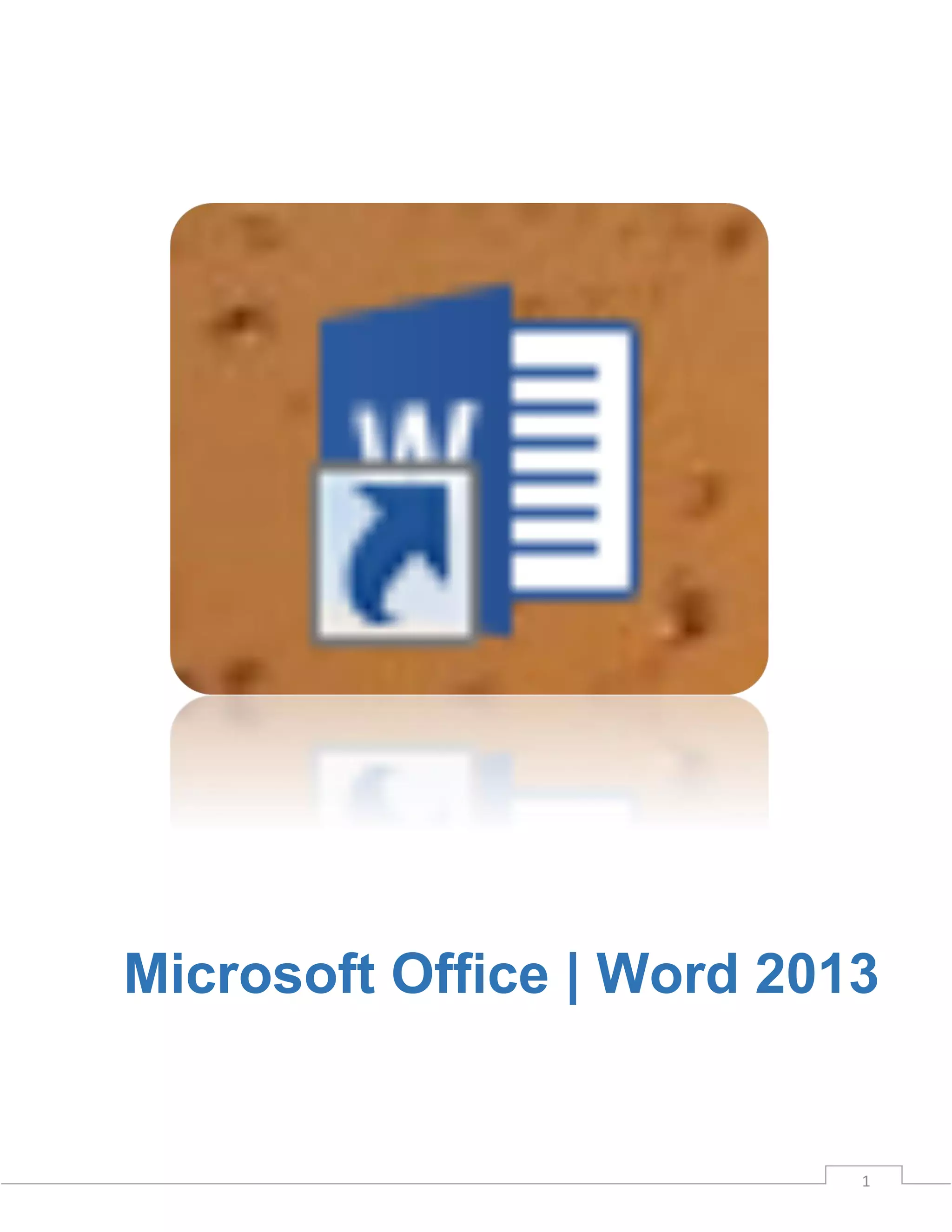 Manual microsoft office word 2013 | PDF