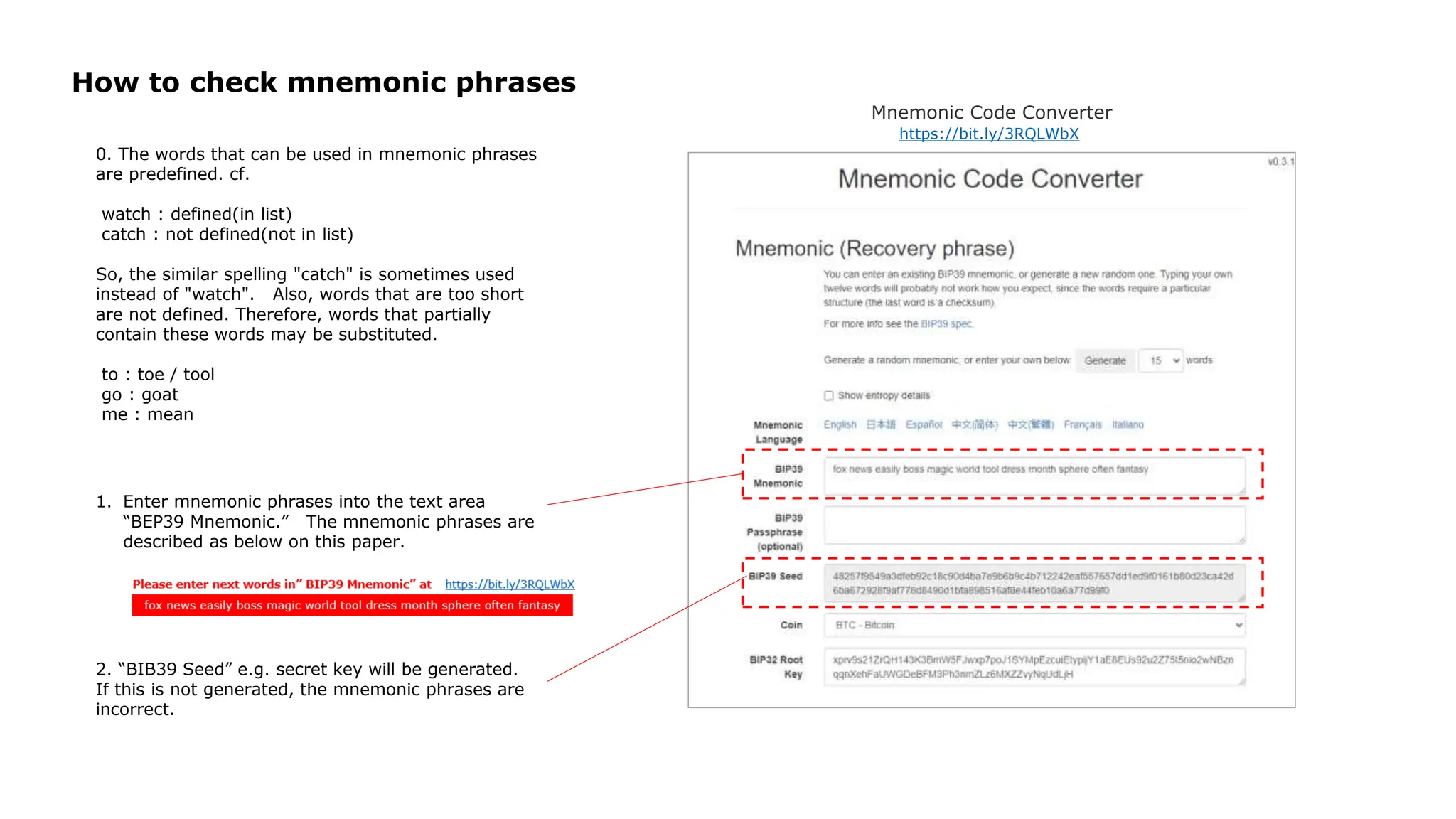 Generation of mnemonic phrase for crypto | PPT