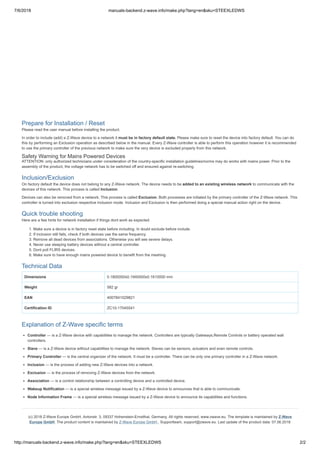 Manual motion sensor with led spotlight xled home 2 - z-wave plus ...