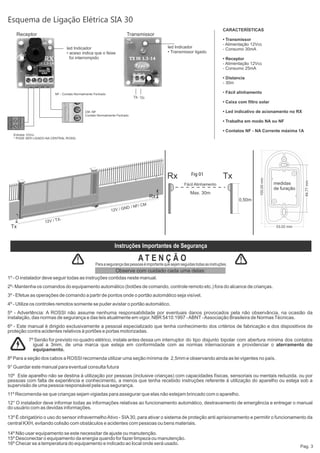 Manual Motor Portão Eletronico ROSSI DZ - manual de instalação | PDF