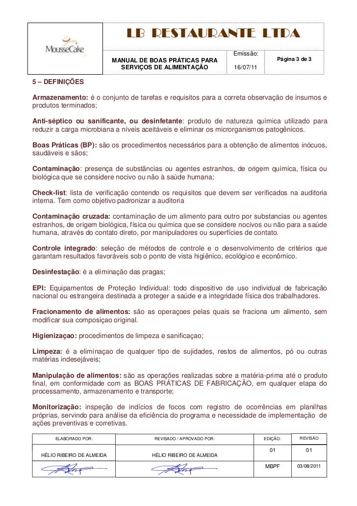 Exemplo De Manual De Boas Praticas Para Restaurante – Novo Exemplo Exemplo De Manual De Boas Praticas Para Restaurante – Novo Exemplo