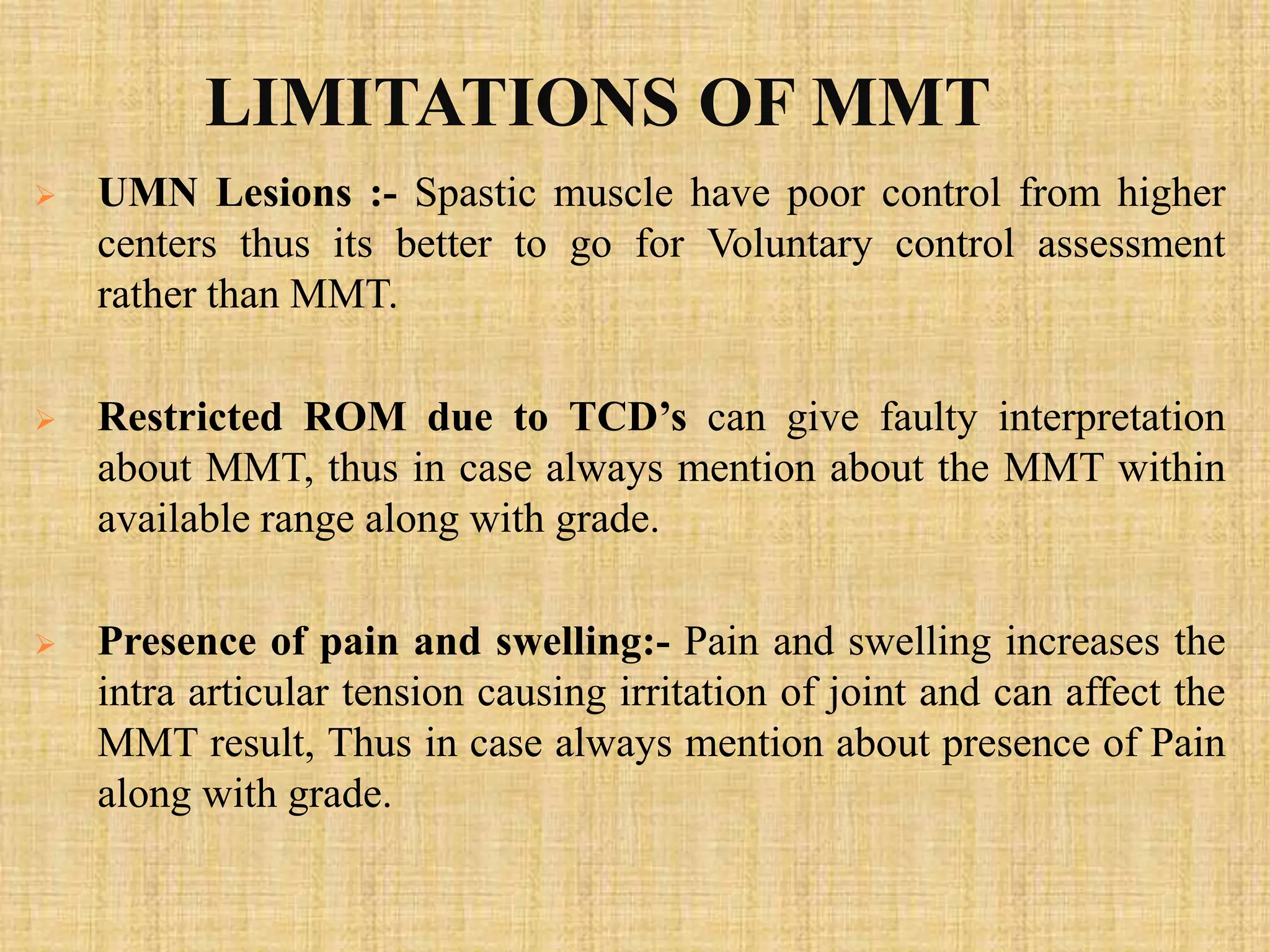 Manual Muscle Testing (MMT) | PPTX