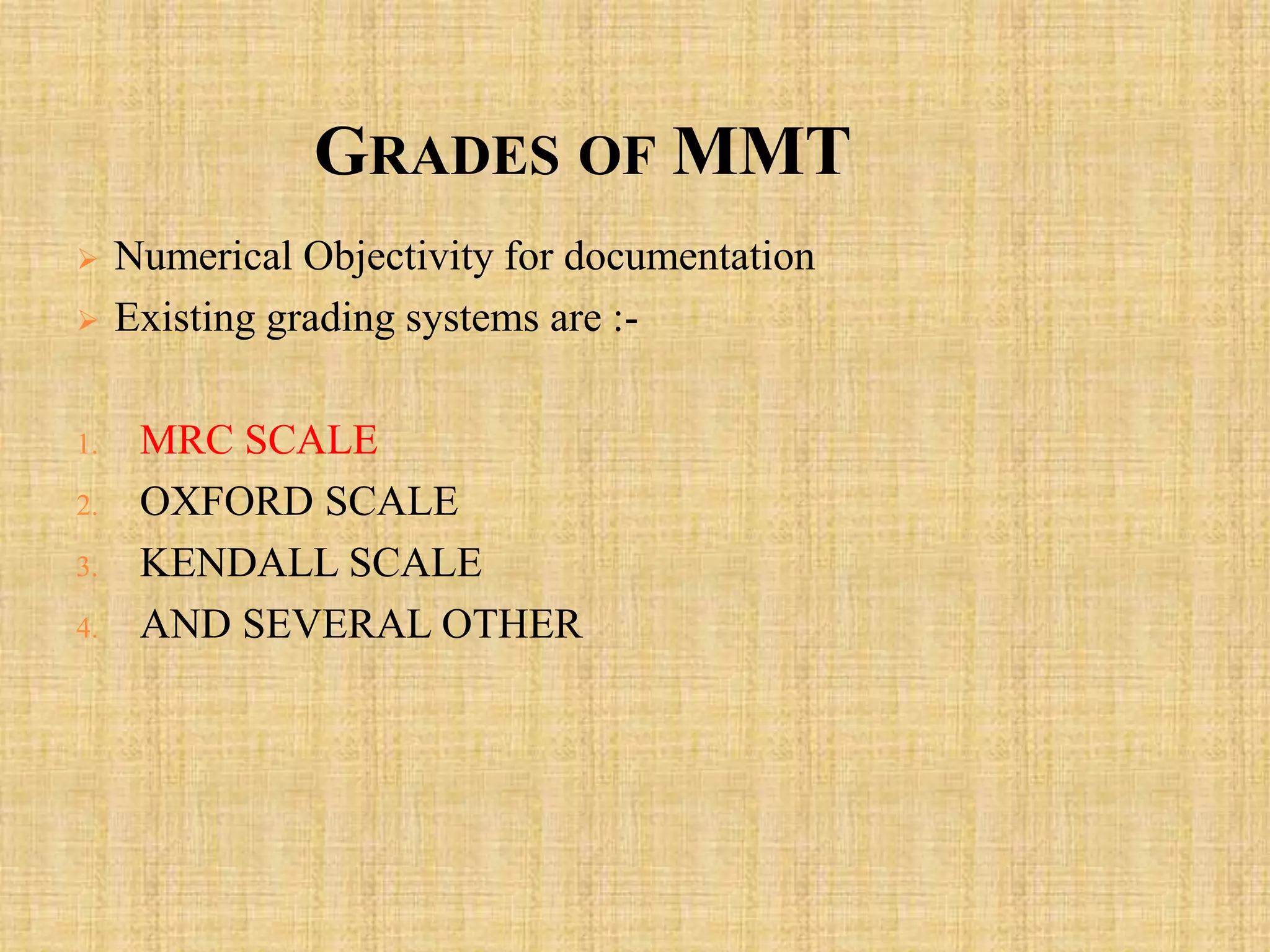 Manual Muscle Testing (MMT) | PPTX