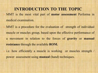 Manual Muscle Testing (MMT) | PPTX