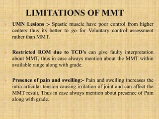Manual Muscle Testing (MMT) | PPT