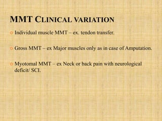 Manual Muscle Testing (MMT) | PPT