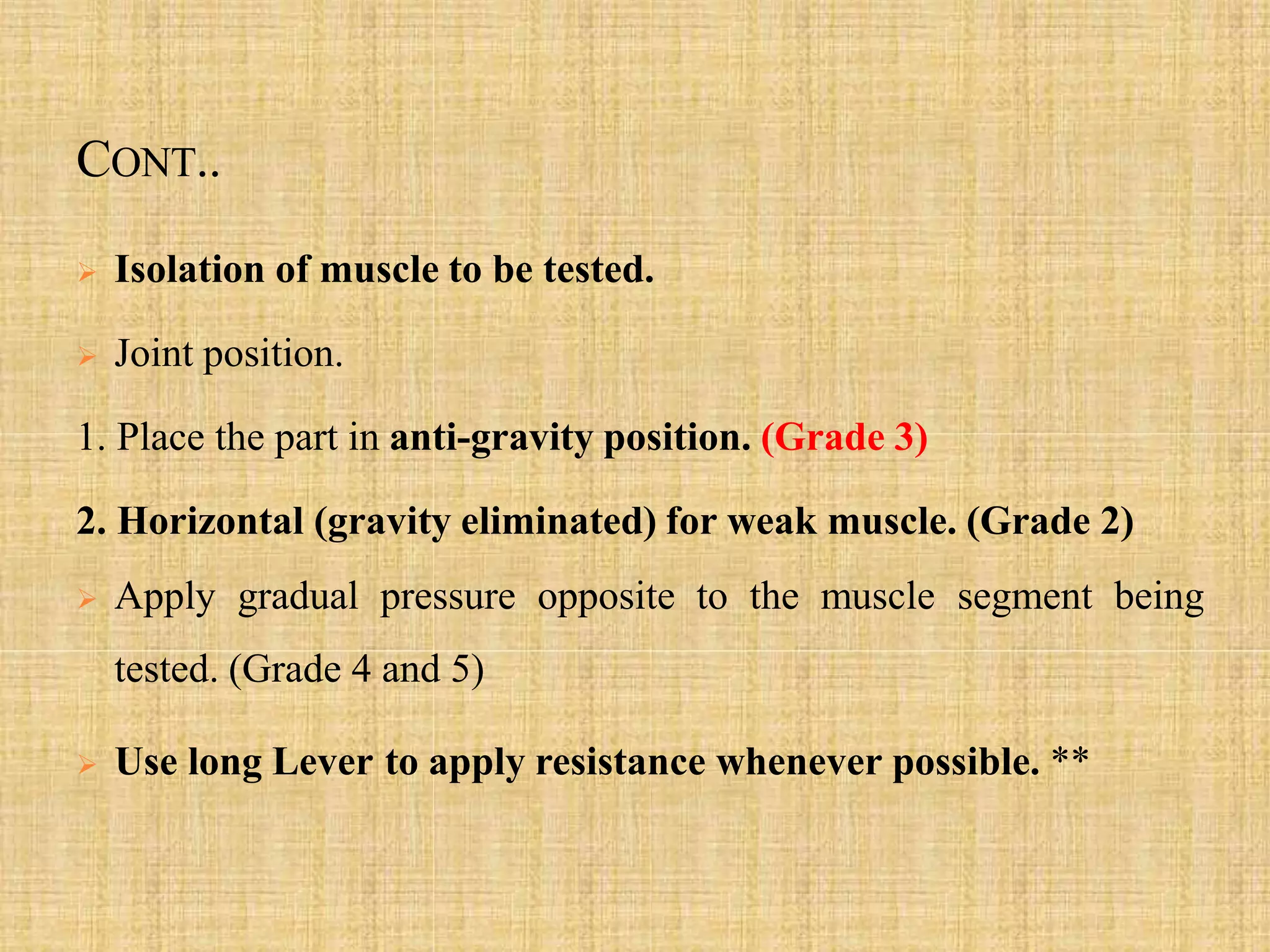 Manual muscle testing | PPTX