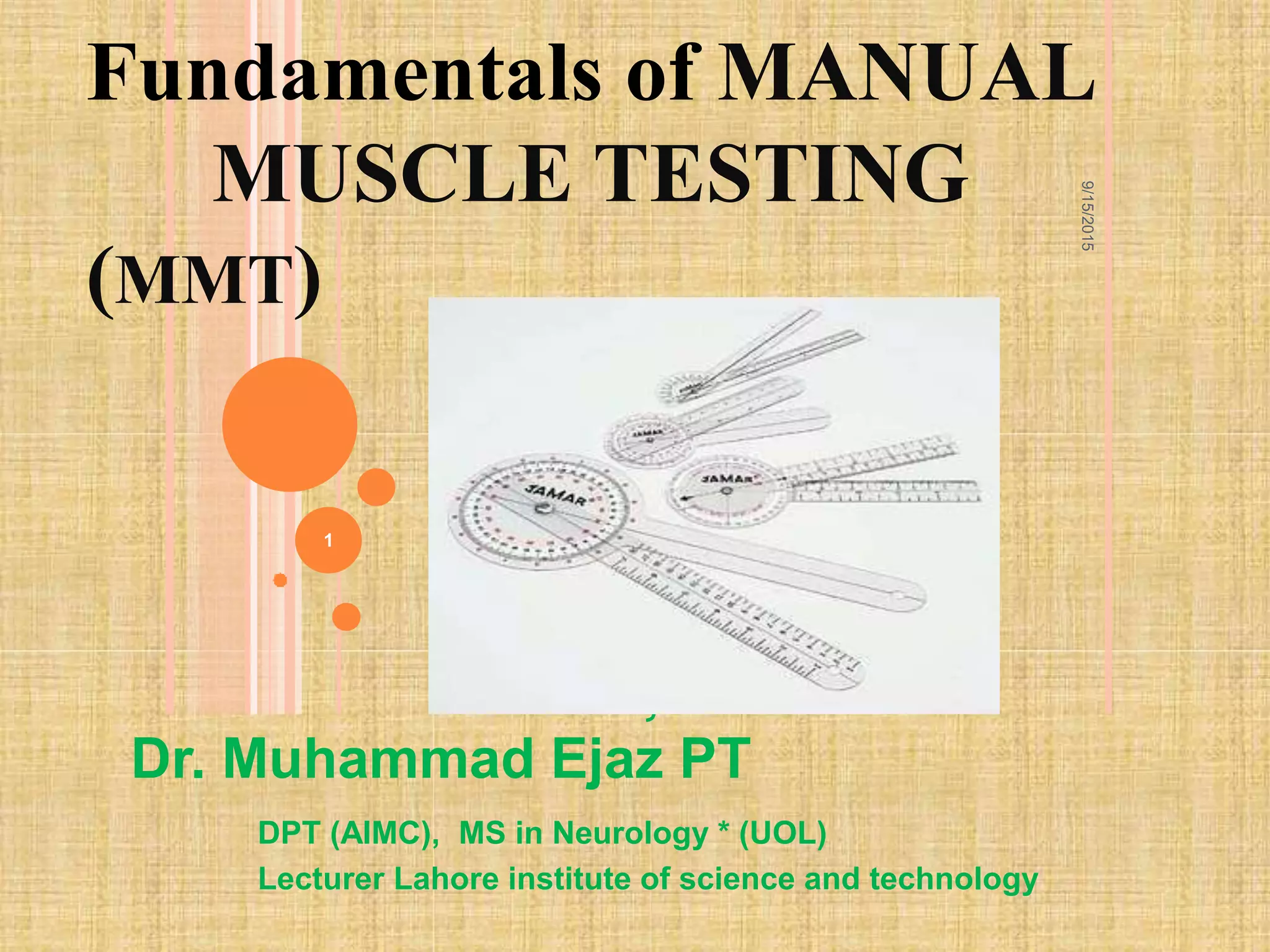 Manual muscle testing | PPTX