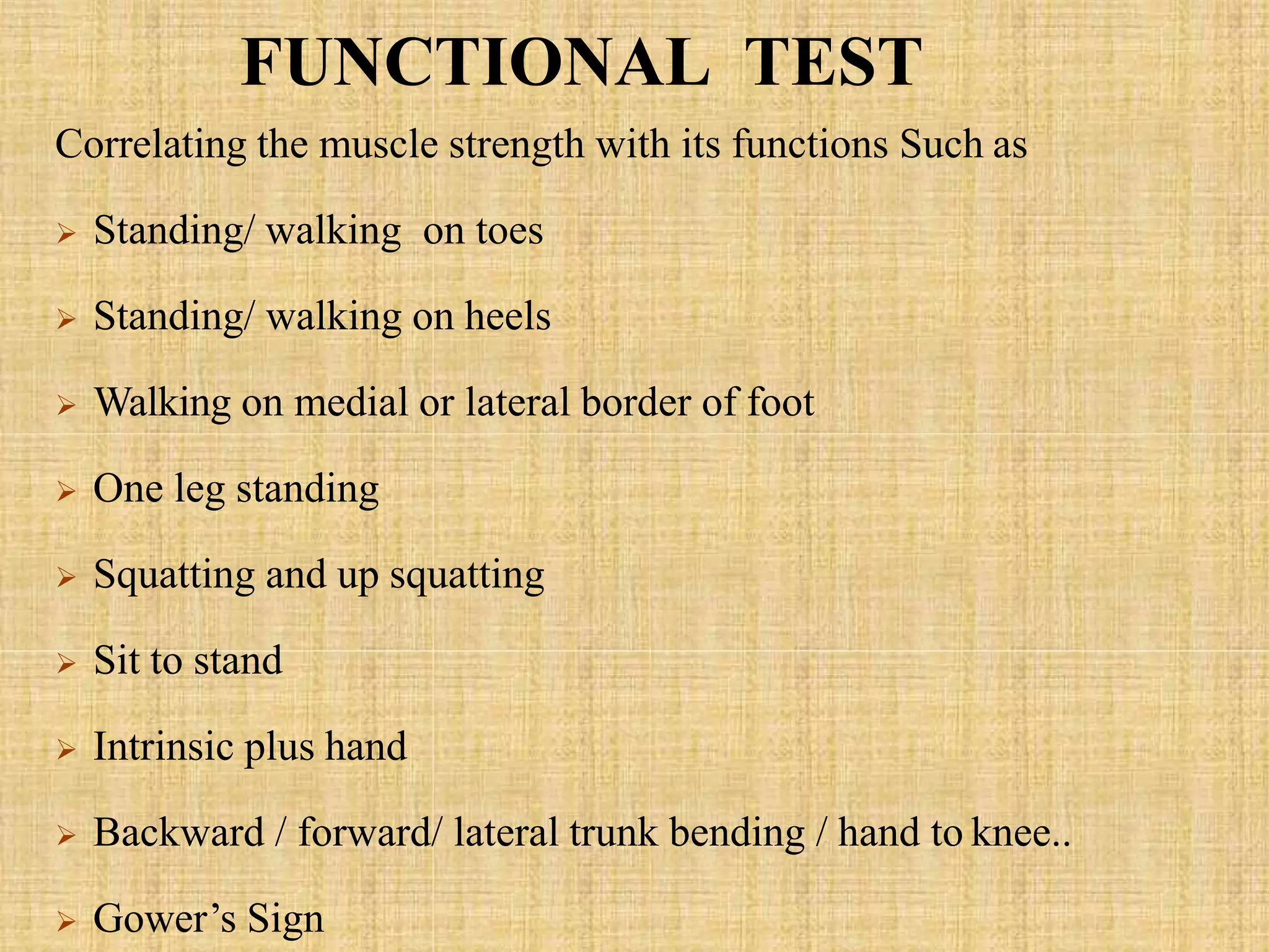 Manual muscle testing | PPTX