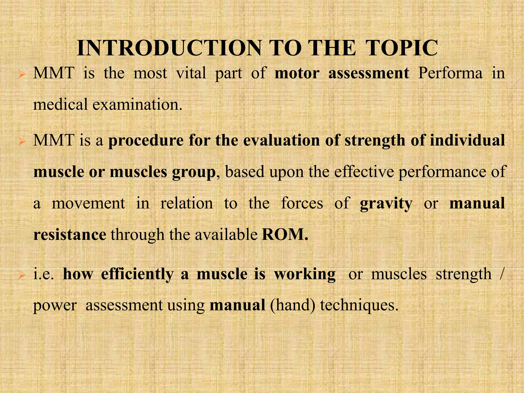 Manual muscle testing | PPTX