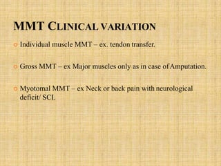 Manual muscle testing | PPTX