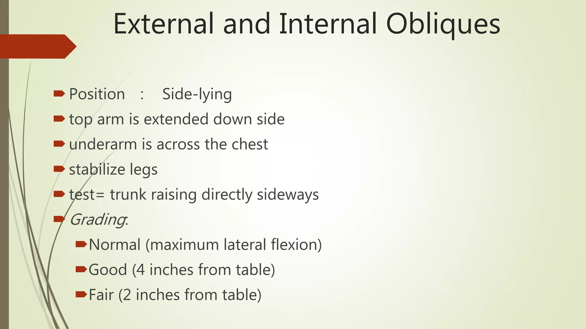 Manual Muscle Testing For Trunk, Neck & Face | PPTX