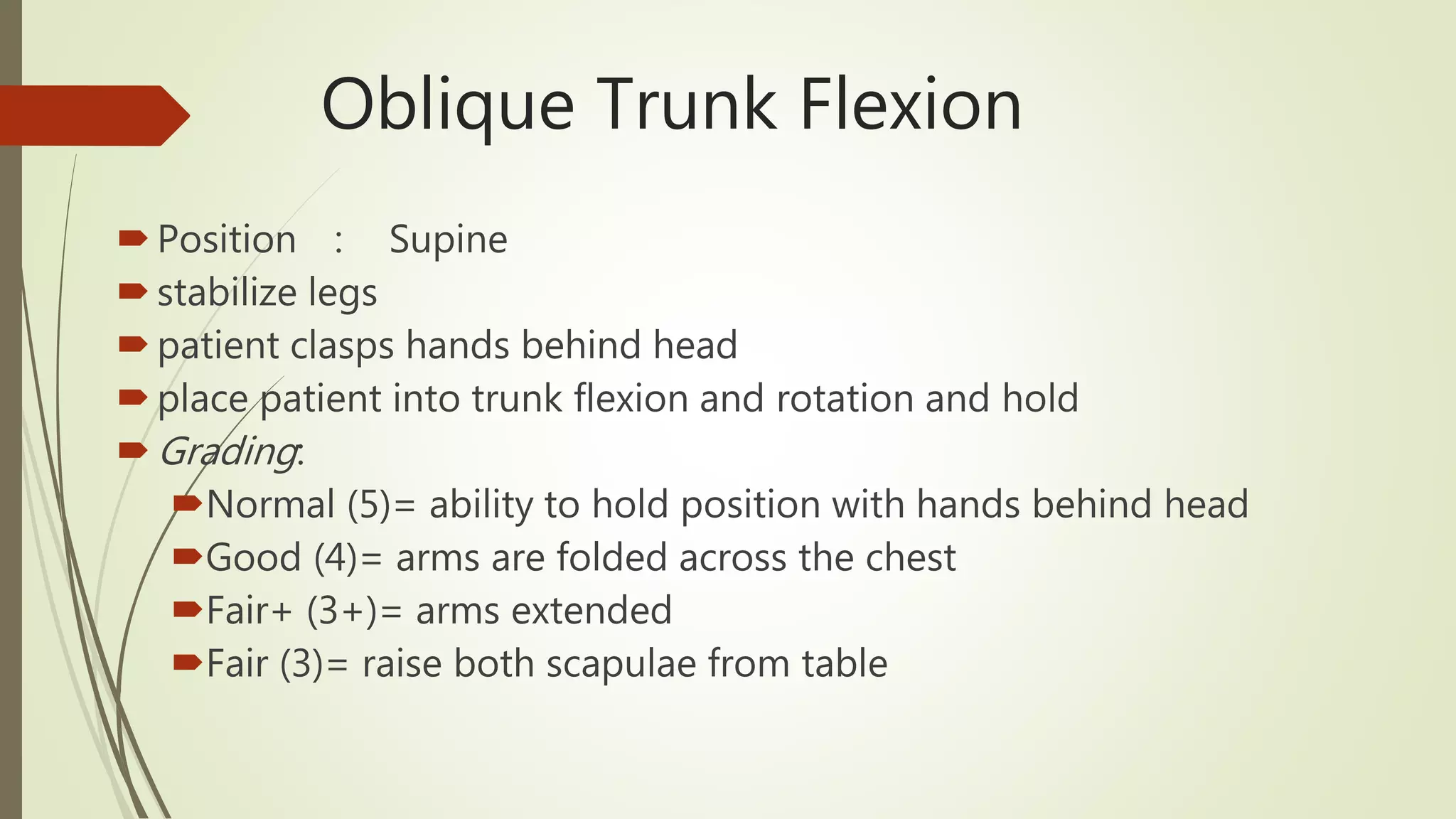 Manual Muscle Testing For Trunk, Neck & Face | PPTX