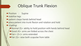 Manual Muscle Testing For Trunk, Neck & Face | PPTX