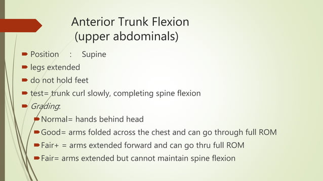 Manual Muscle Testing For Trunk, Neck & Face | PPTX