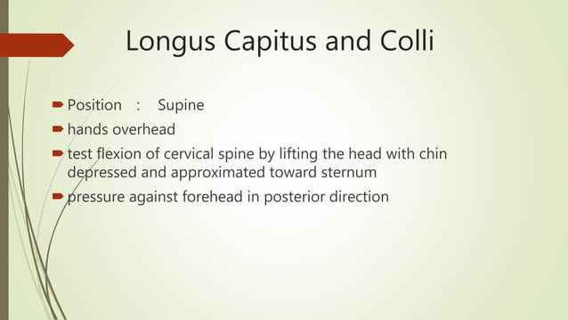 Manual Muscle Testing For Trunk, Neck & Face | PPTX