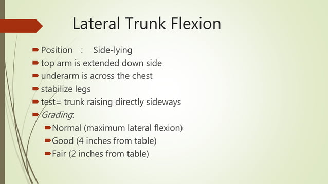 Manual Muscle Testing For Trunk, Neck & Face | PPTX