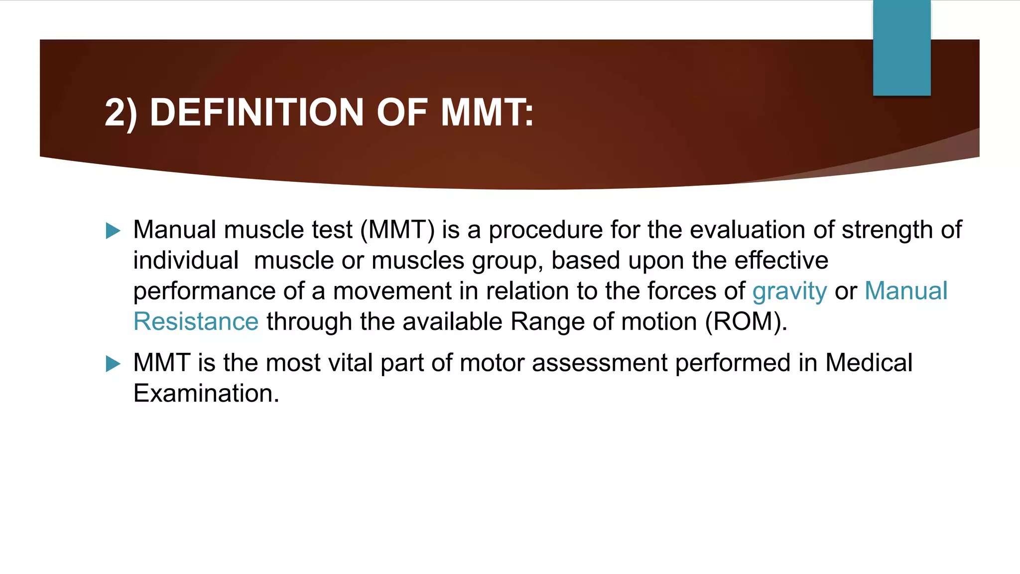 Manual muscle test (MMT) | PPTX