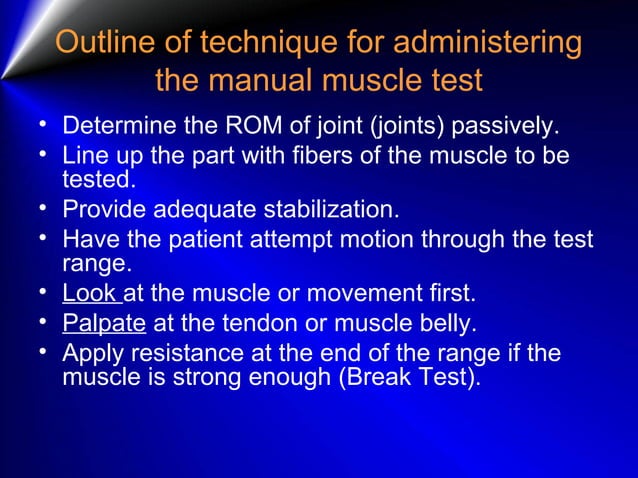 Manual musle testing | PPT | Death, Injury, or Military Conflict ...