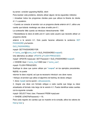 MANUAL DE INSTALACION Y USO DE MYSQL | DOCX | Databases | Computer ...