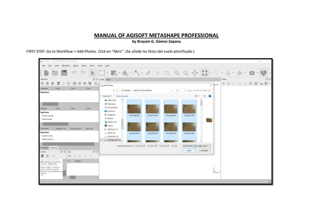 Manual of Agisoft Metashape Professional | PDF