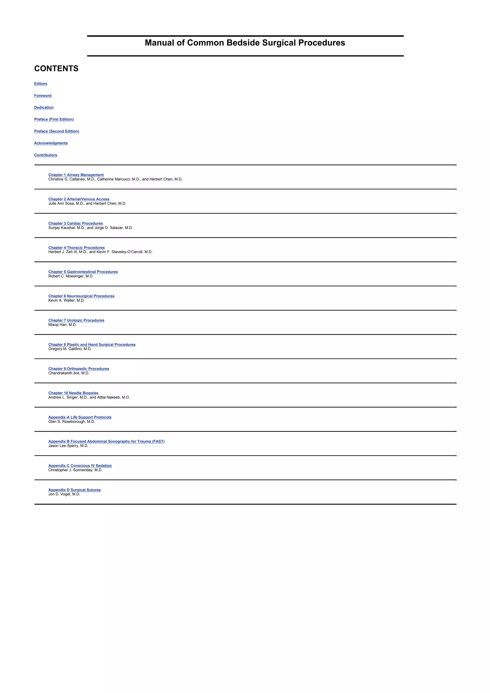 Manual of common bedside surgical procedures 2ed | PDF | Ear, Nose and ...