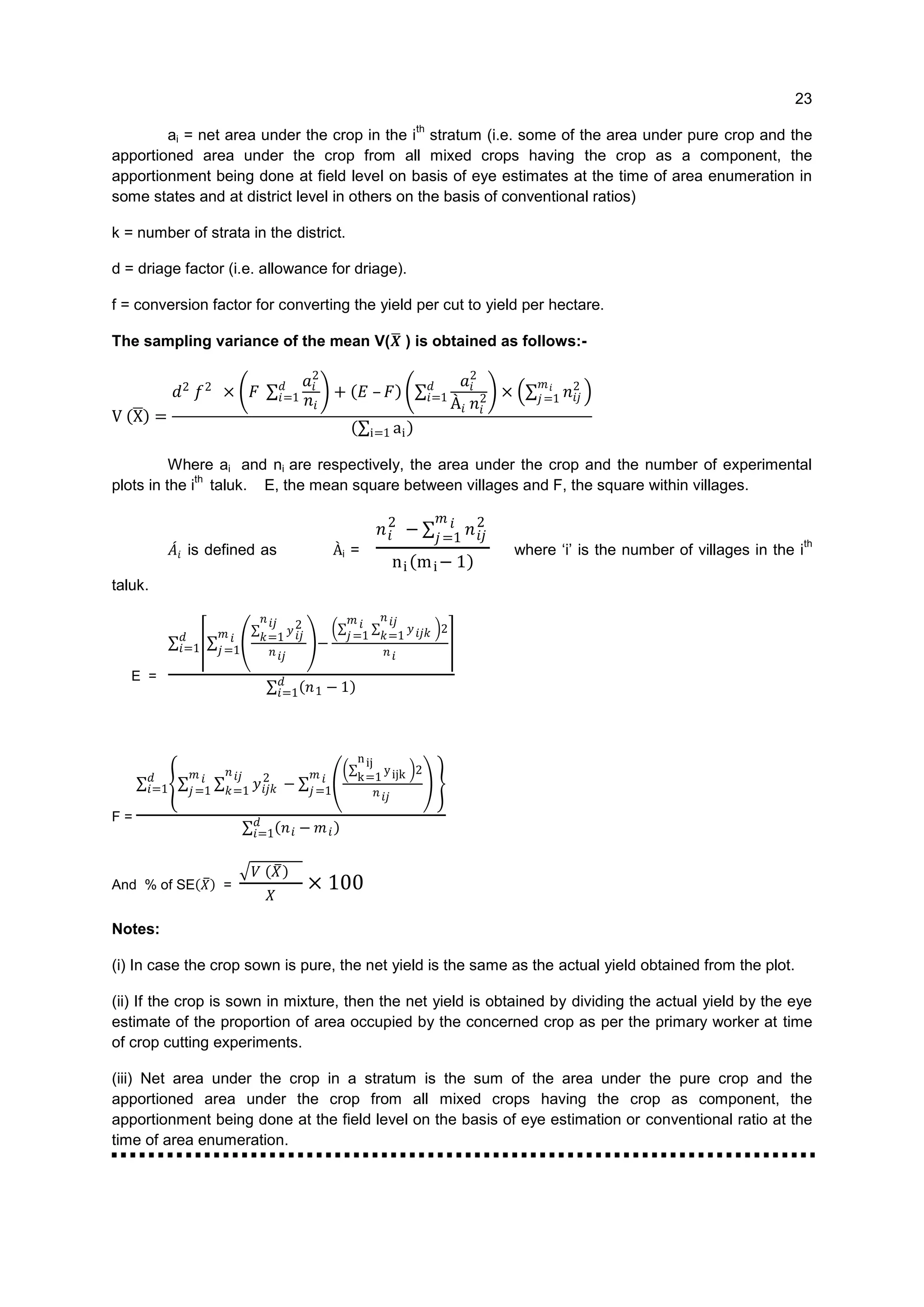 Manual of Crop Cutting Experiment.PDF