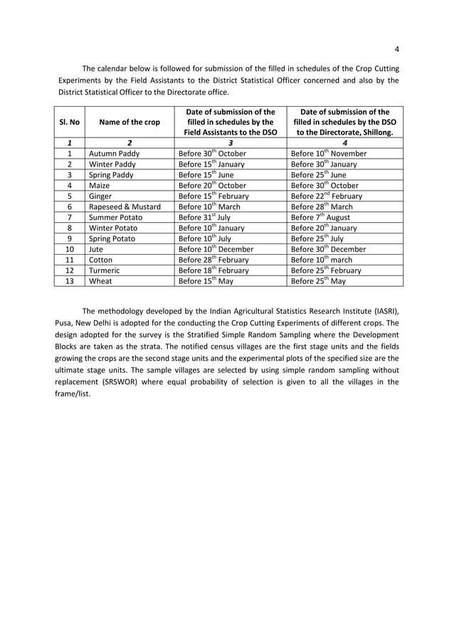 Manual of Crop Cutting Experiment.PDF | Agriculture | Industries