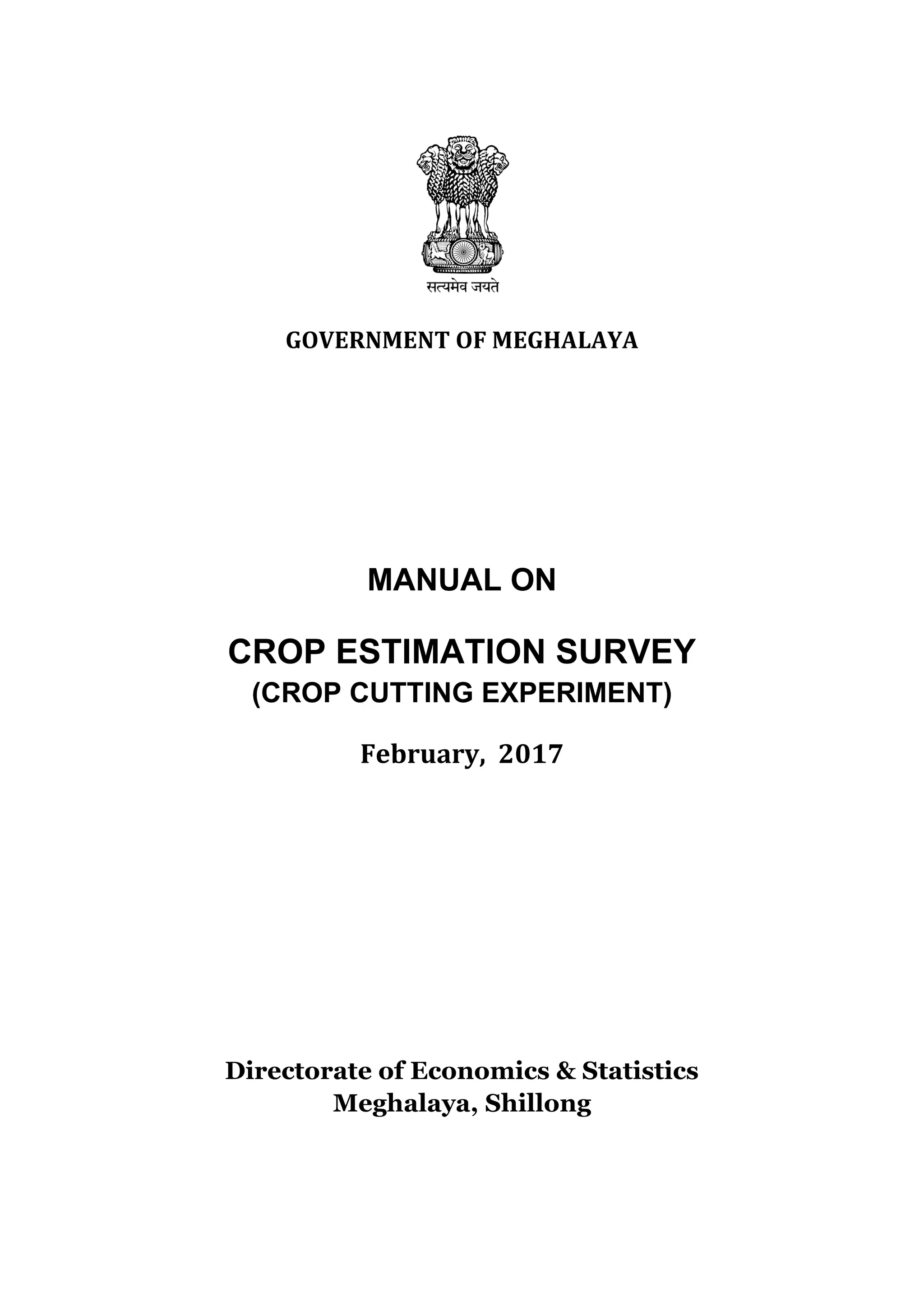 Manual of Crop Cutting Experiment.PDF