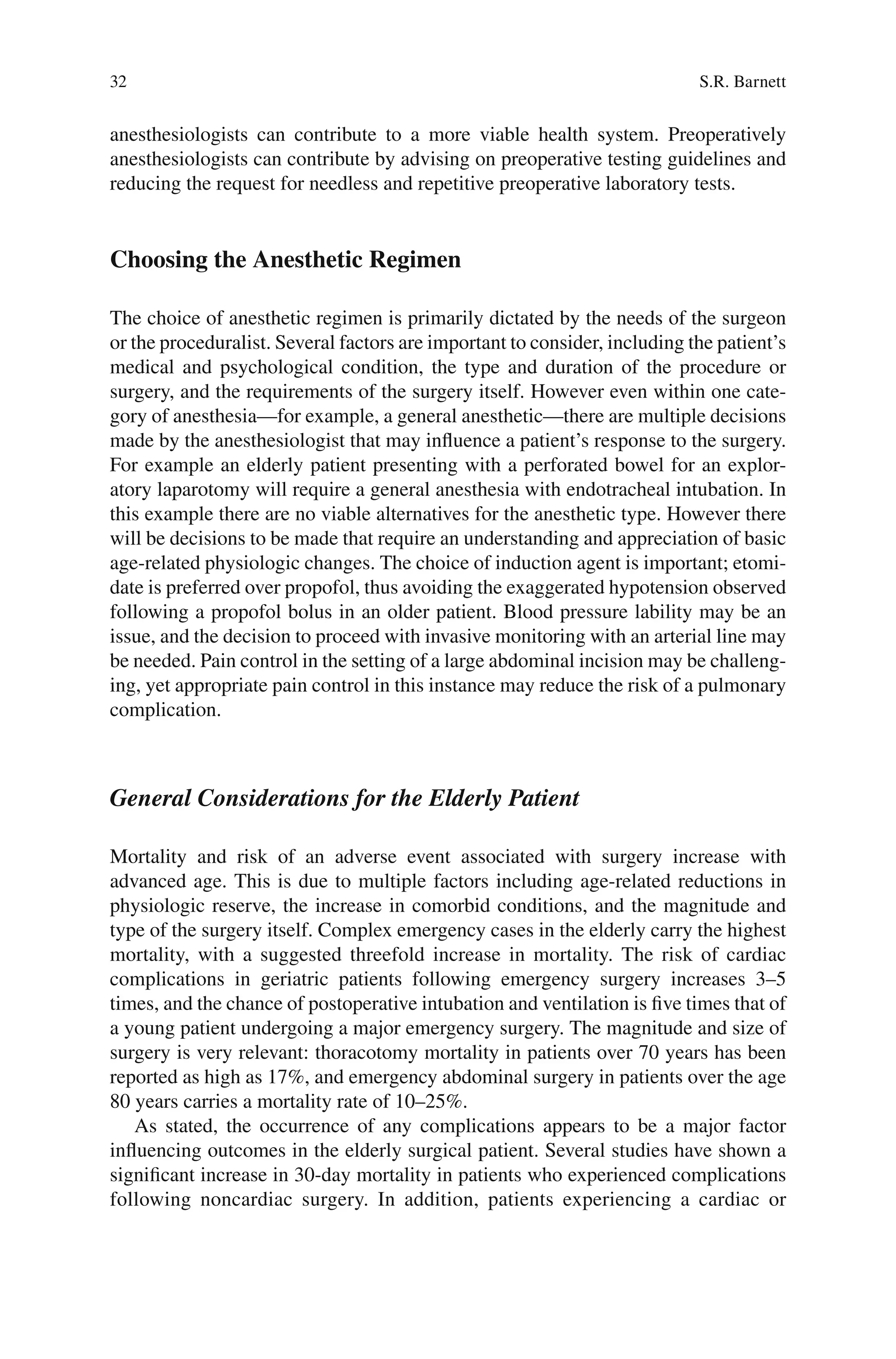 Manual of Geriatric Anesthesia | PDF