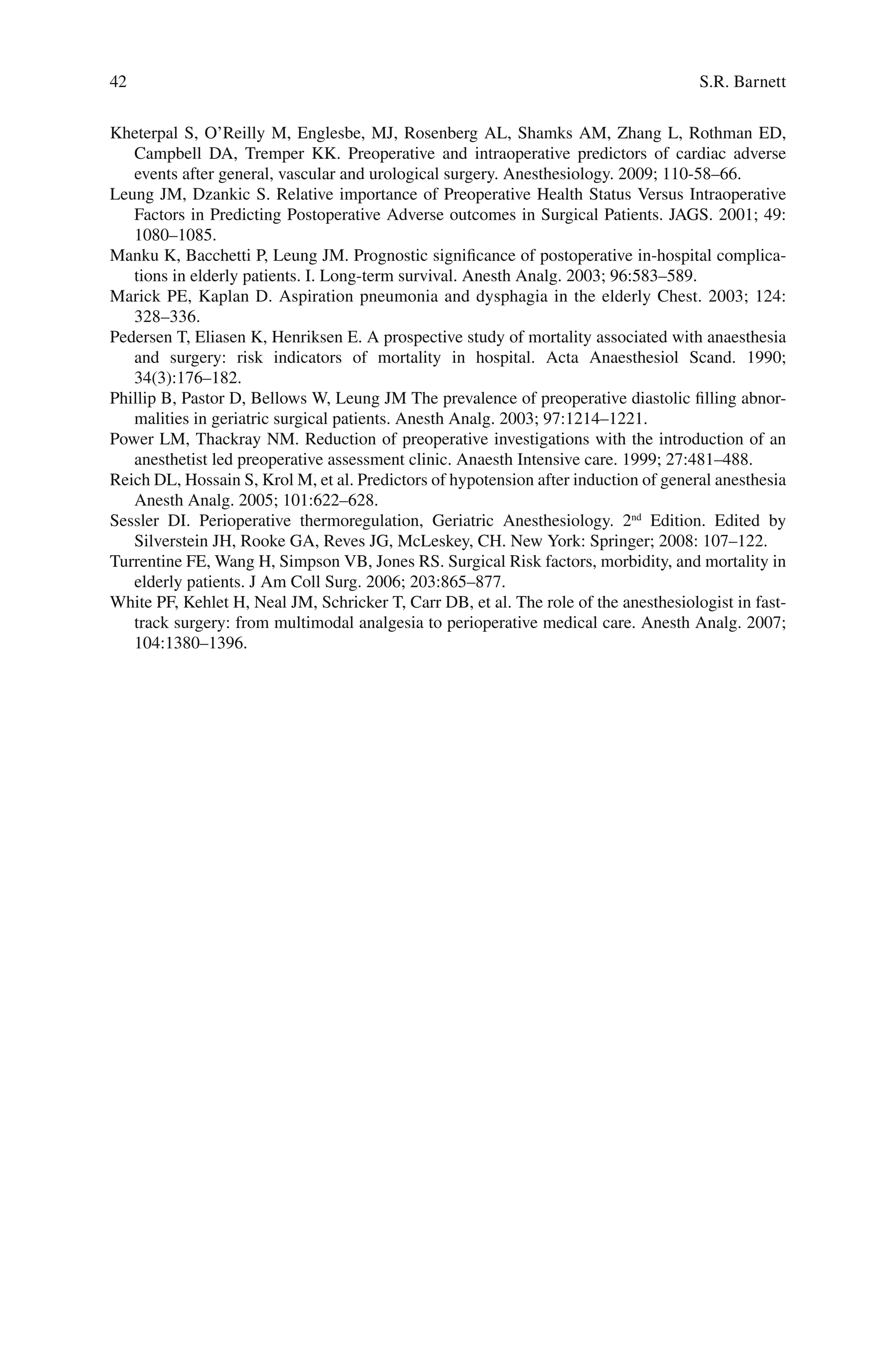 Manual of geriatric anesthesia | PDF