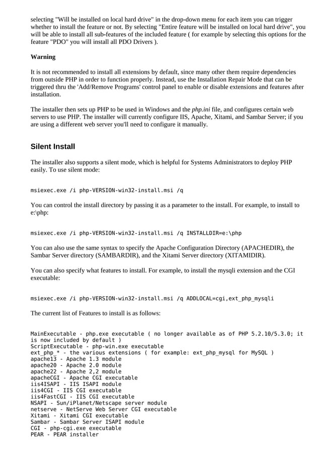 Manual oficial de php5 | PDF