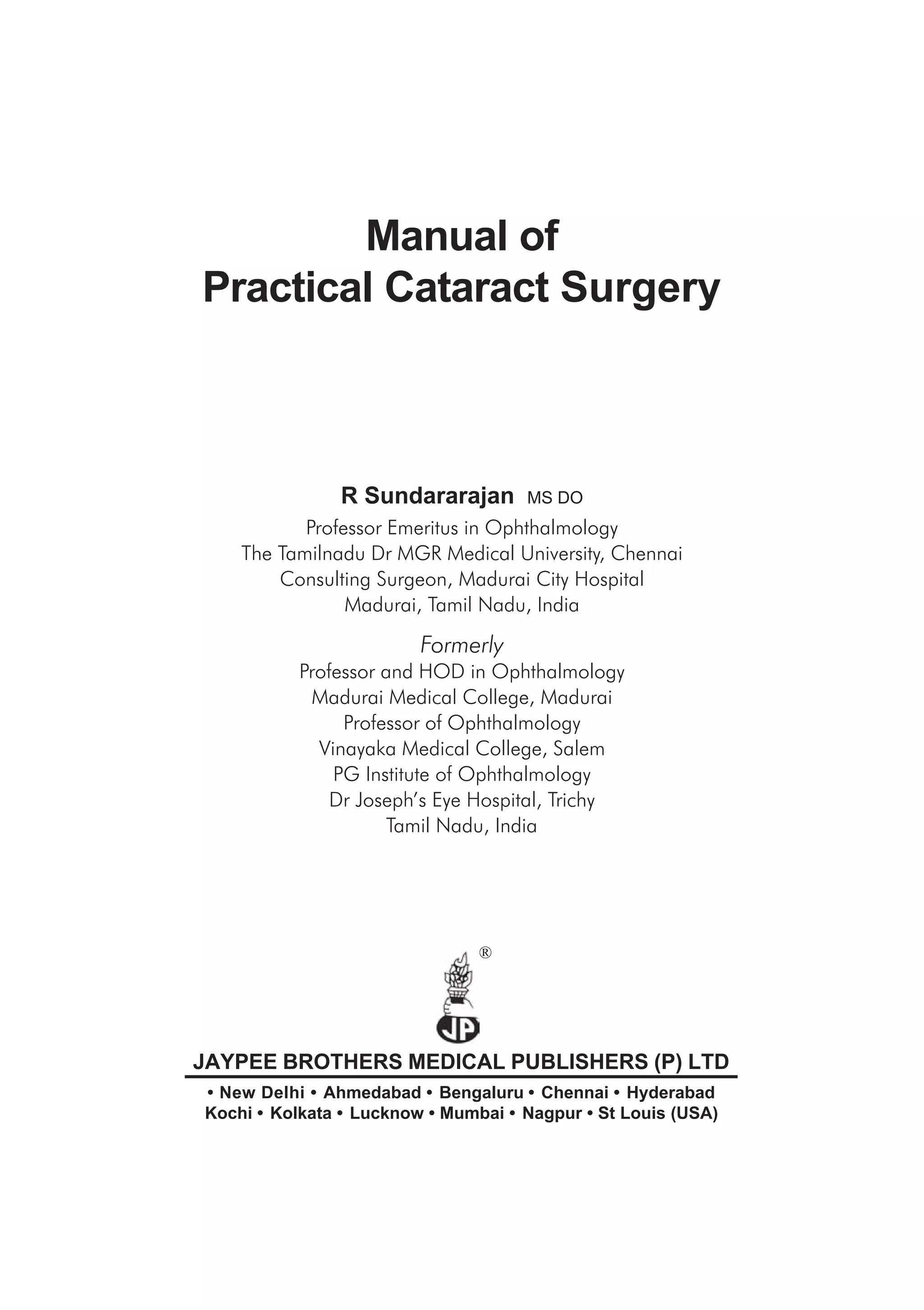 Manual of Practical Cataract Surgery.pdf | Eye and Vision Conditions ...
