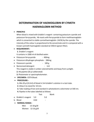 MANUAL OF ROUTINE HAEMATOLOGY by Arun kr. | PDF