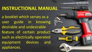 Manual of specification | PPTX