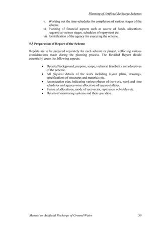 Manual on artificial recharge of ground water | PDF