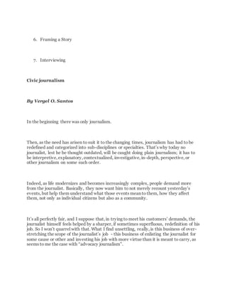 Manual on Civic Journalism | DOCX