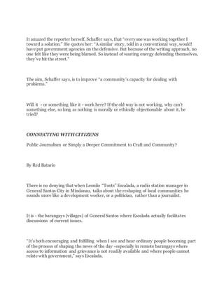 Manual on Civic Journalism | DOCX
