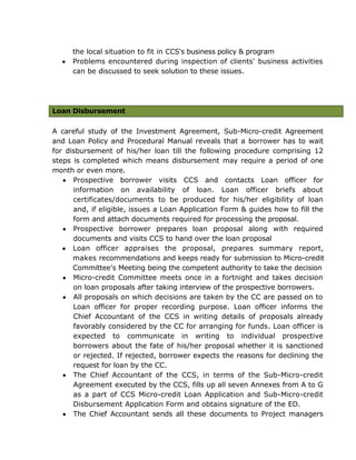 Manual on loan policy procedure for ccs microfinance | DOCX
