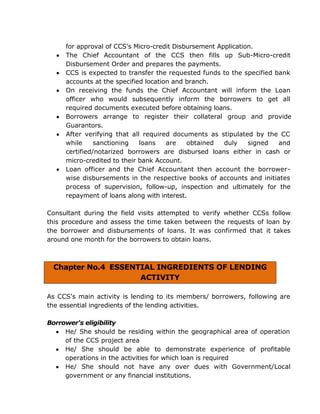 Manual on loan policy procedure for ccs microfinance | DOCX