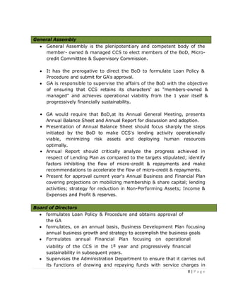 Manual on loan policy procedure for ccs microfinance | DOCX