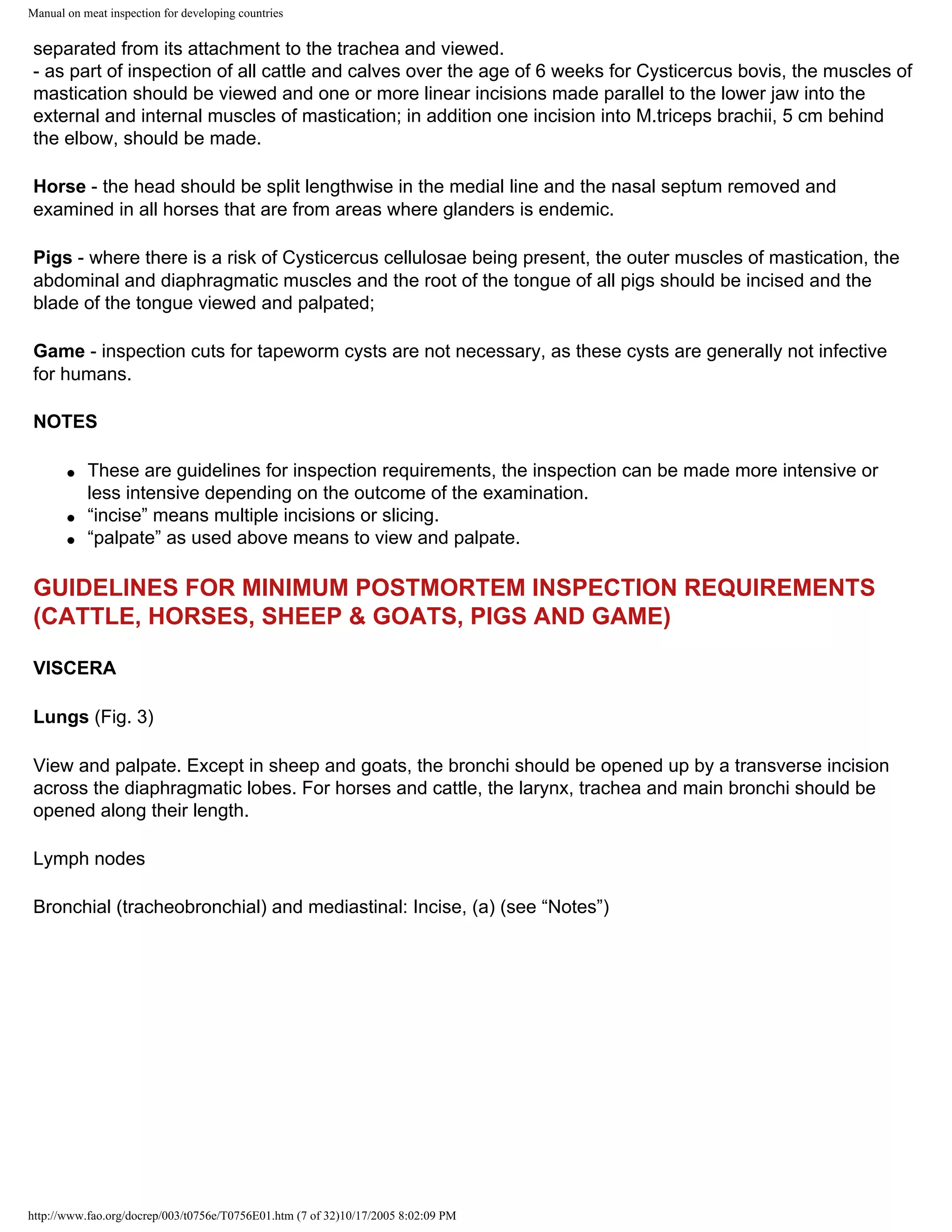 Manual on meat inspection for developing countries | PDF