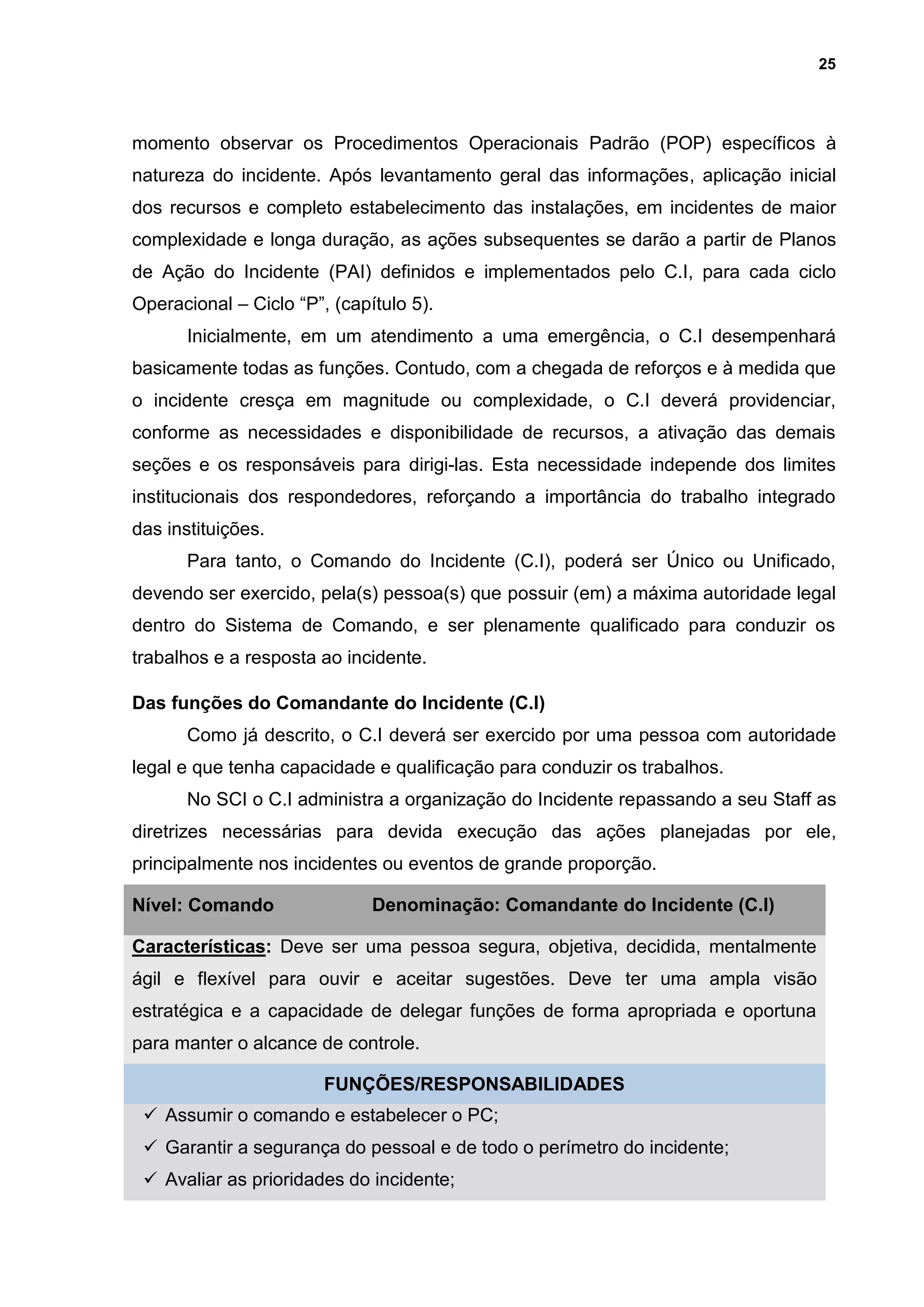 Manual Operacional de Bombeiros – Sistema de Comando de Incidentes | PDF
