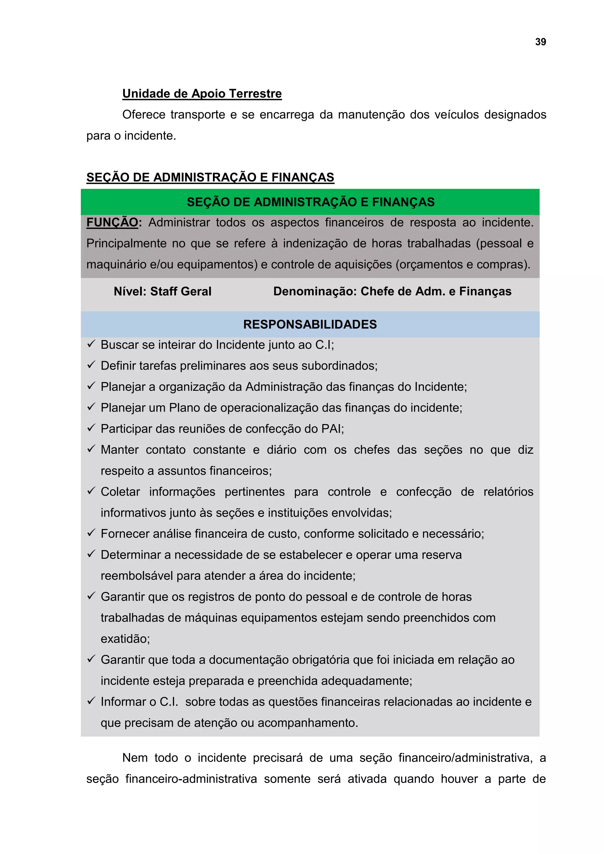 Manual Operacional de Bombeiros – Sistema de Comando de Incidentes | PDF