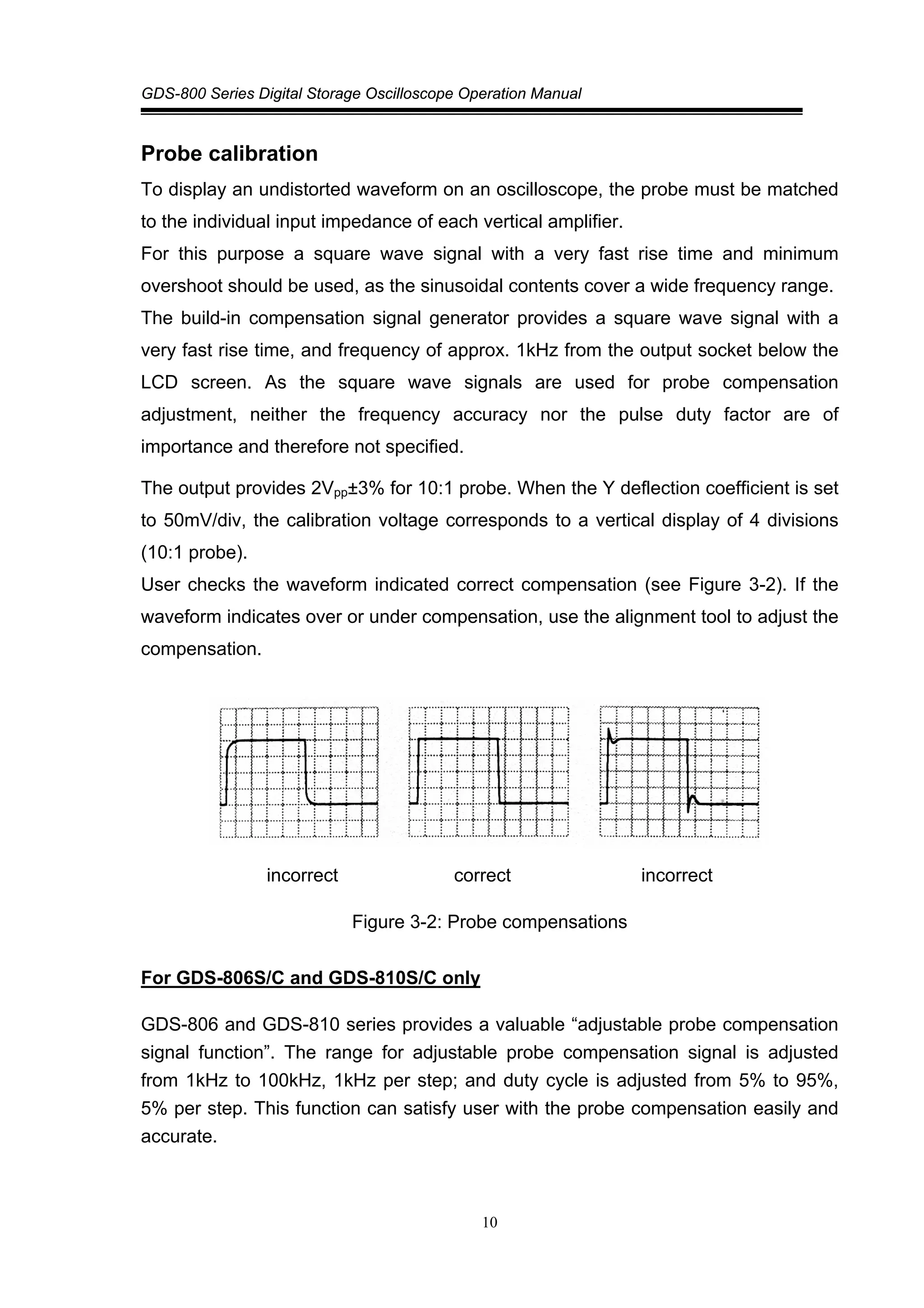 Manual osciloscopio GDS-800 | PDF