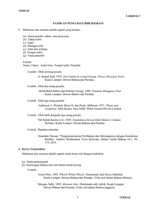 Manual panduan penulisan esei ilmiah kerja kursus bm p3 2019 | PDF